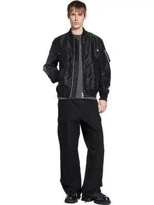 Sacai Padded Nylon Twill Bomber Jacket - Black