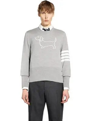 Thom Browne Hector 4-bar Sweater - Grey