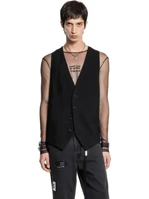 ANN DEMEULEMEESTER Classic Waistcoat - Black