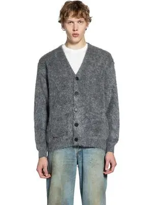 SSSTEIN SSSTEIN Grey Mélange Knit Cardigan