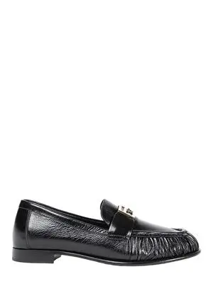 Fendi Nappa Leather Loafers With Ff Detail - Black