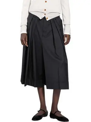 VIVIENNE WESTWOOD Pleated Culotte Shorts - Black