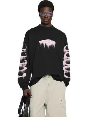 Balenciaga Wet Brush L/s T-shirt - Black