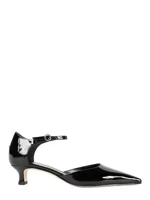 AeydĒ Tillie Patent Calf Leather Kitten Pumps - Black