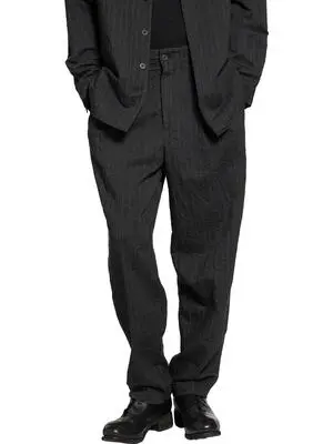 FORME D'EXPRESSION Tucked Loose Trousers - Black