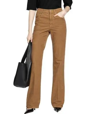 Saint Laurent Wide-leg Corduroy Pants - Beige
