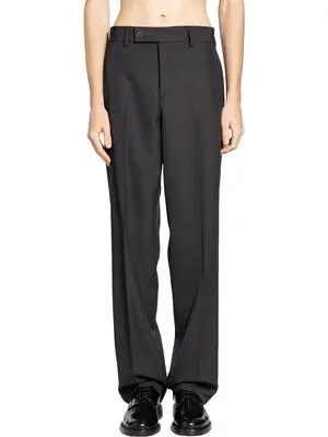 Fendi Cigarette Wool Crêpe Trousers - Brown