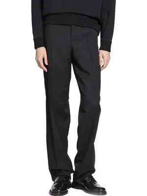 Fendi Tailored Virgin Wool Trousers - Black