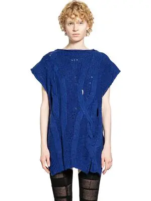 HALOS Cable Knit Vest - Blue