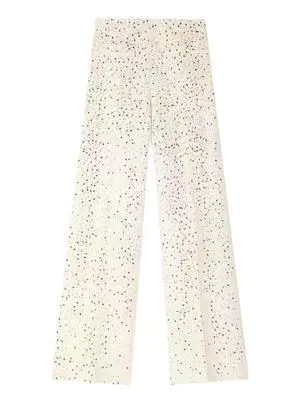 Sandro Geometric Sequin Trousers - Neutrals
