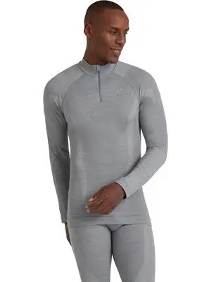 Falke Wool-tech Half Zip Baselayer - Grey