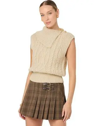 ASTR THE LABEL ASTR The Label Kirstin Sleeveless Cable Knit Sweater