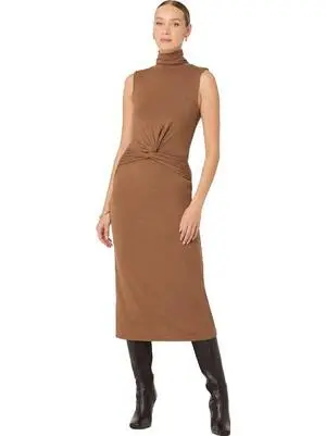 Astr The Label Riana Turtleneck Maxi Dress - Chestnut
