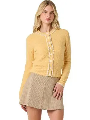 Astr The Label Pleated Mini Skirt - Tan Plaid