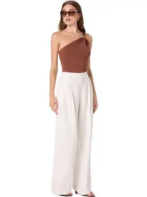 Astr The Label Talulla Wide-leg Linen Pants - Off White