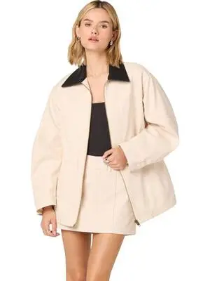 ASTR THE LABEL ASTR The Label Collins Quilted Puffer-Lined Denim Jacket