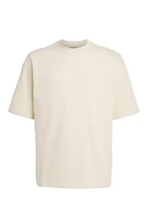 Amiri Cotton Embroidered Logo T-shirt Yellow