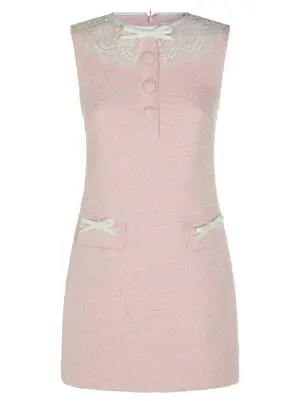 SELF-PORTRAIT Bouclé Mini Dress - Multicolor