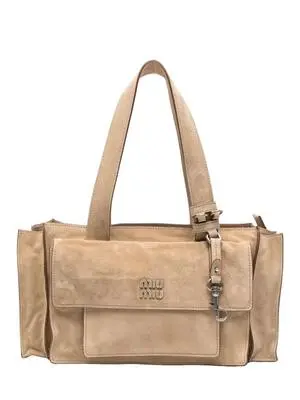 Miu Miu Suede Leather Tote Bag - Multicolor