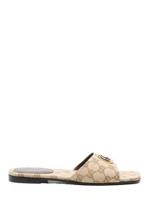 Gucci Gg Marmont Flat Sandals - Multicolor