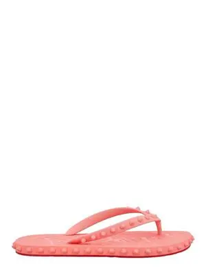 CHRISTIAN LOUBOUTIN Pink Embellished Thong Flip Flops - Multicolor