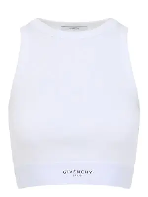 Givenchy Cropped Ribbed Tank Top - Multicolor