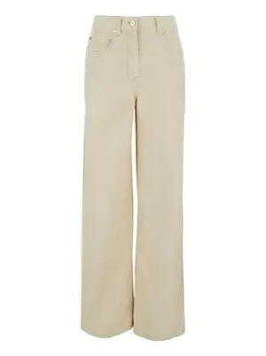 Brunello Cucinelli Velvet Flared-leg Trousers - Multicolor