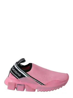 Dolce & Gabbana Sorrento Knitted Slip-on Sneakers - Pink
