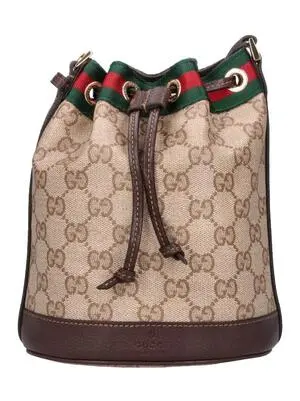Gucci Mini Bucket Bag "web - Beige