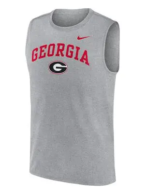 Nike Georgia Primetime Arch Legend Dri-fit College Muscle Tank Top - Grey
