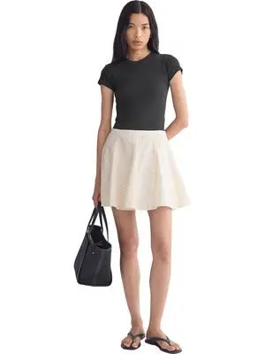 Everlane Cotton Silk Godet Mini Skirt - Birch