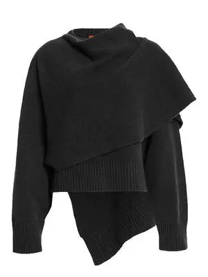 Altuzarra Palmer Asymmetrical Crewneck Sweater - Black