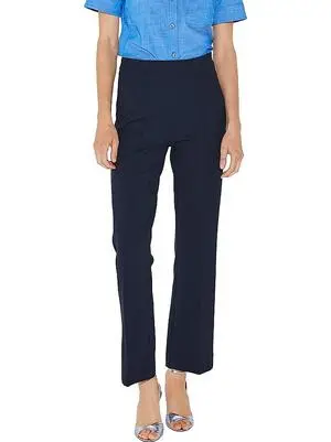 CALLAS MILANO Lola High Density Crepe Stretch Cropped Flare Trousers - Navy