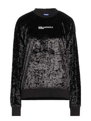 Karl Lagerfeld Crewneck Long Sleeve Sweatshirt - Black