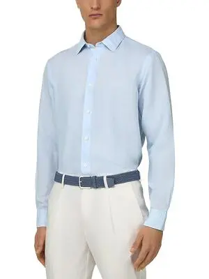 Boggi Milano Linen Shirt Light Blue