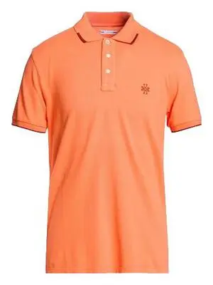 JACOB COHЁN Polo Shirt Size Cotton, Elastane - Orange