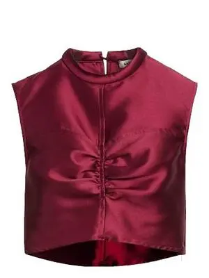 Sandro Sleeveless Satin Top - Red