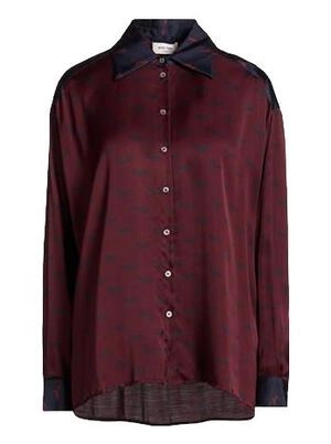OTTOD'AME Viscose Shirt With Classic Collar And Buttoned Cuffs - Garnet