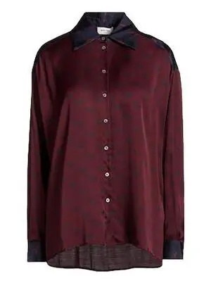 OTTOD'AME Viscose Shirt With Classic Collar And Buttoned Cuffs - Red