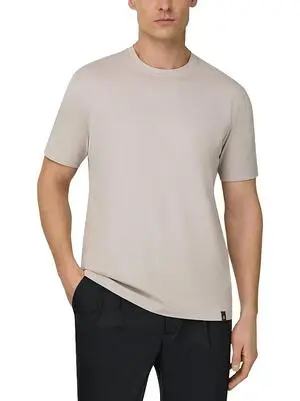 Boggi Milano T Shirt In Stretch Pima Cotton - Sand