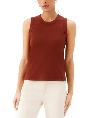 Karen Kane Crewneck Tank - Chocolate