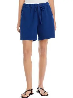 Eileen Fisher Striped Cotton Gauze Drawstring Shorts - Deep Dive