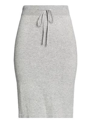 CASHMERE COMPANY Light Wool And Cashmere Midi Skirt - Grey