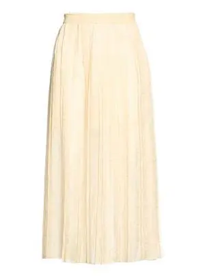 SEVENTY VENEZIA Pleated Midi Skirt - Yellow