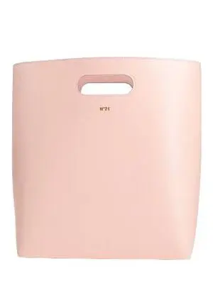N°21 Leather Bucket Bag With Top Handles And Detachable Shoulder Strap - Pink