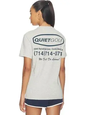 QUIET GOLF Pro Shop T-shirt In Grey - Ash