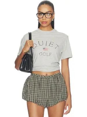 QUIET GOLF Usa T-shirt In Grey - Ash