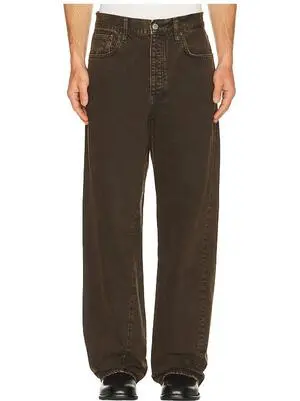 SUNFLOWER Wide Twist Denim Pants - Overdyed Black Khaki