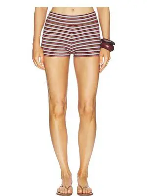 DE ROCOCO Mendeis Shorts - Burgundy & Blue