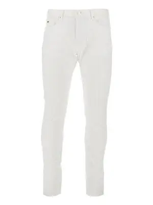 Emporio Armani J06 Stretch Canvas Slim Fit Pants - White